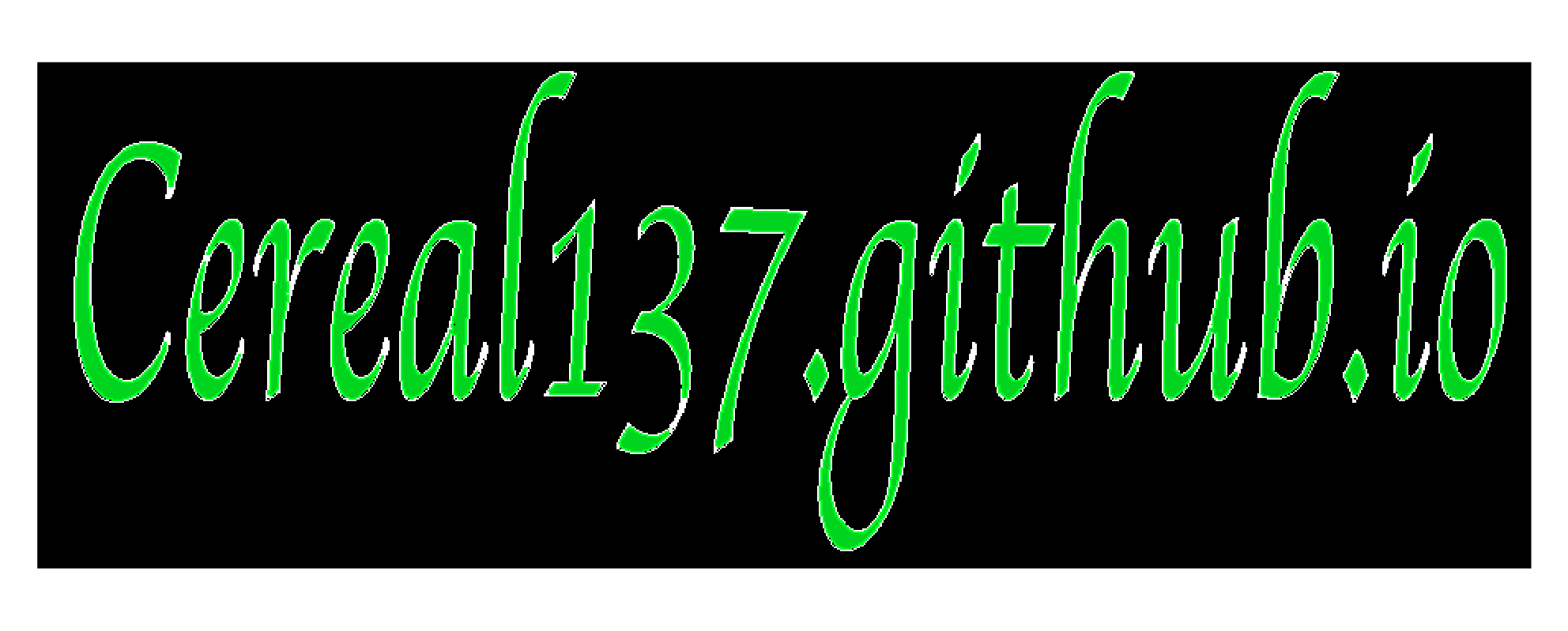 Cereal137.github.io Cereal137.github.io